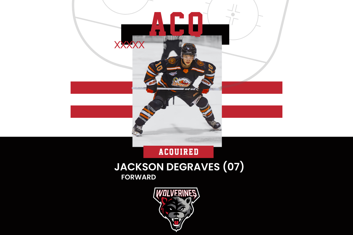 Wolverines Acquire Degraves from the Dragons | Whitecourt Wolverines